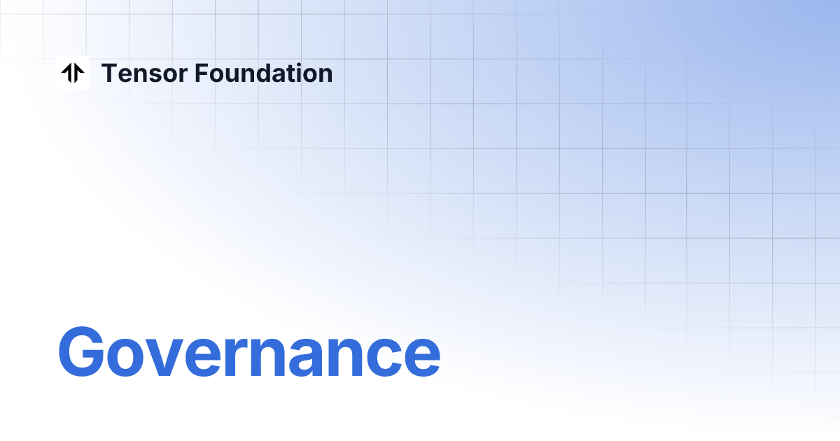 Governance | Tensor Foundation